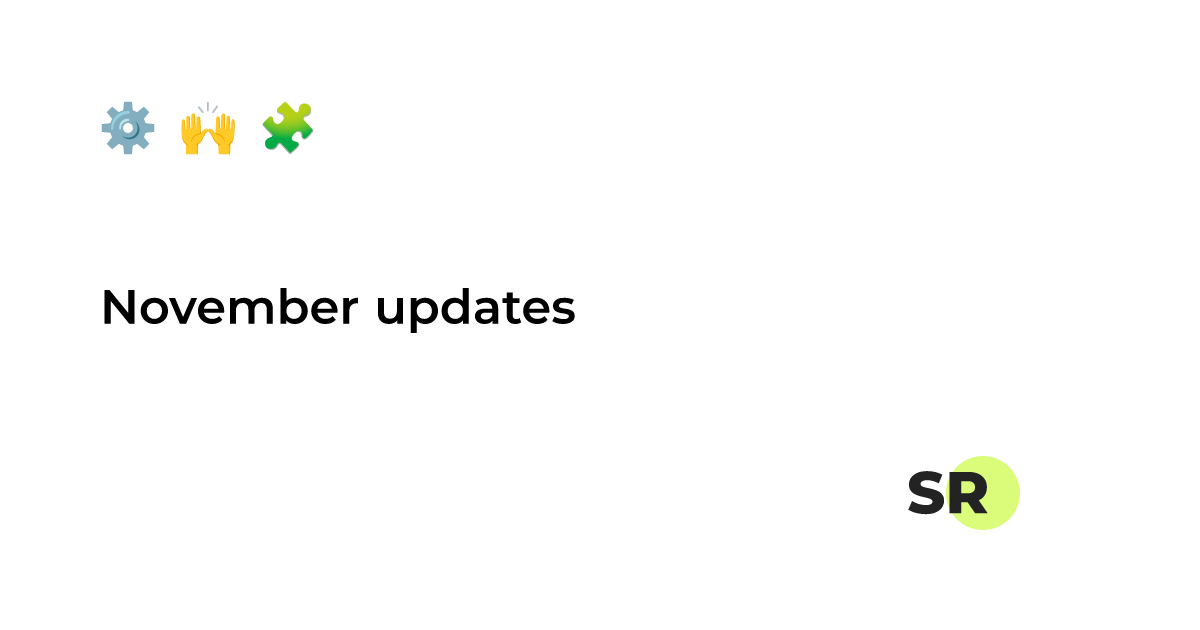 November updates | SalesRender CRM